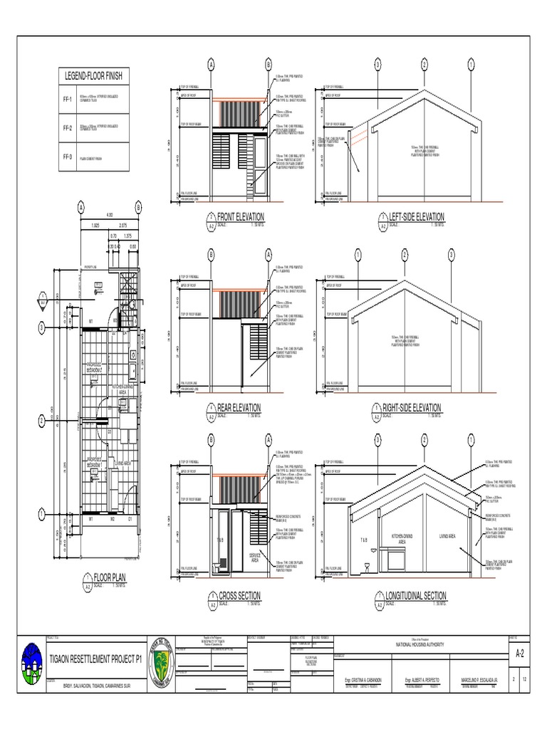 Elevation Plan Housing | PDF | Roof | Buildings And Structures