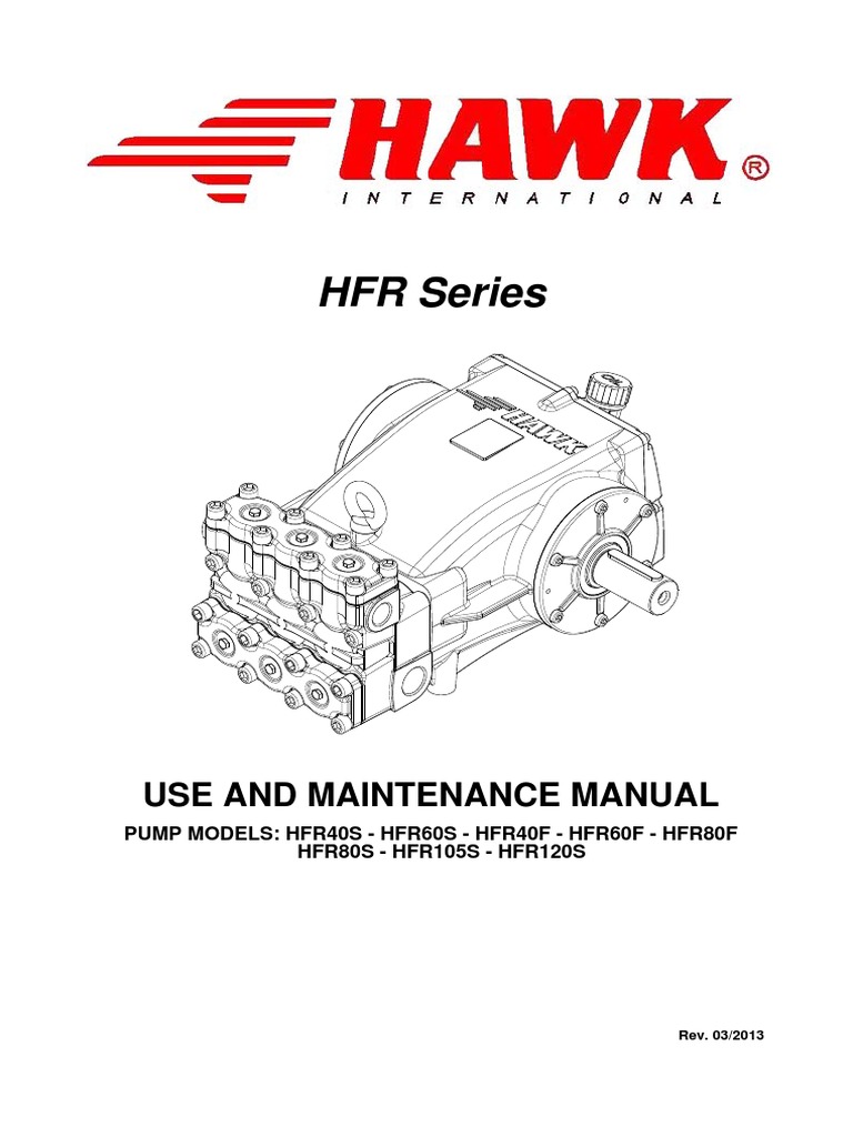 Instruction Manual For The Series HFR | PDF | Bearing (Mechanical) | Pump