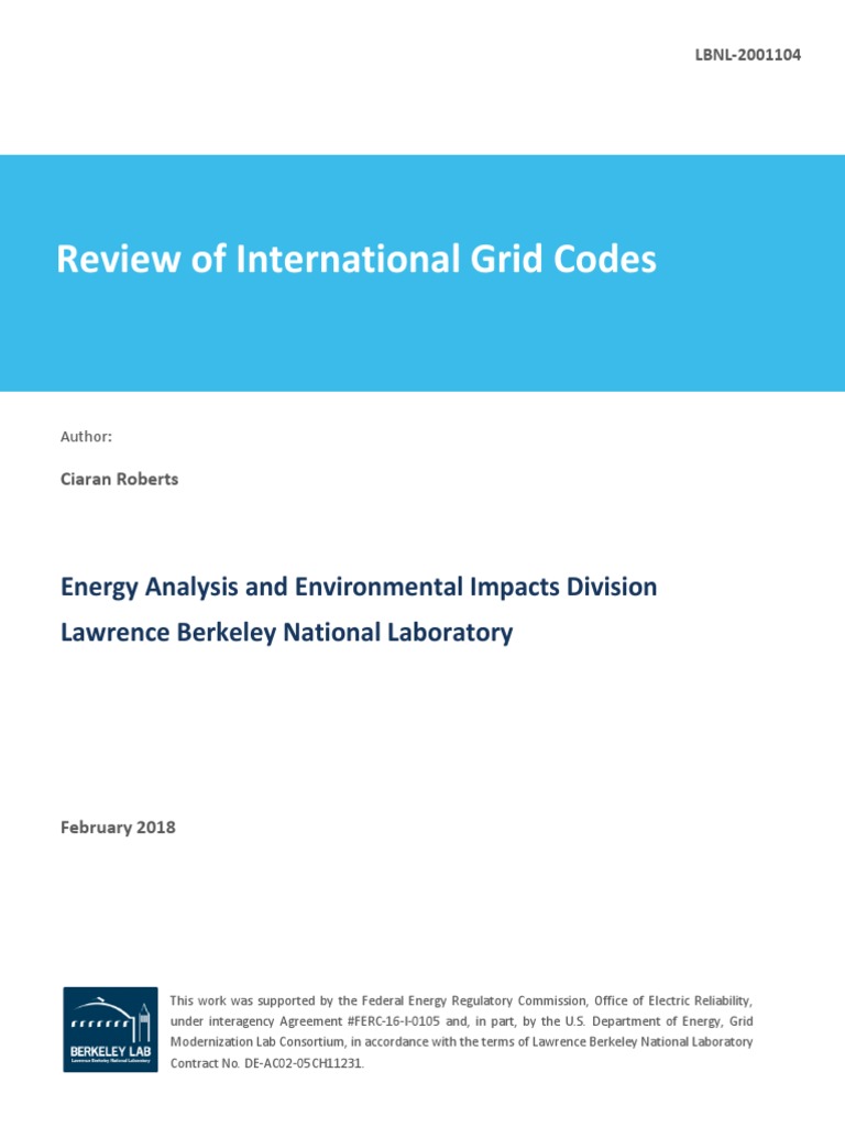 Review of International Grid Codes | PDF | Electrical Grid | Federal ...