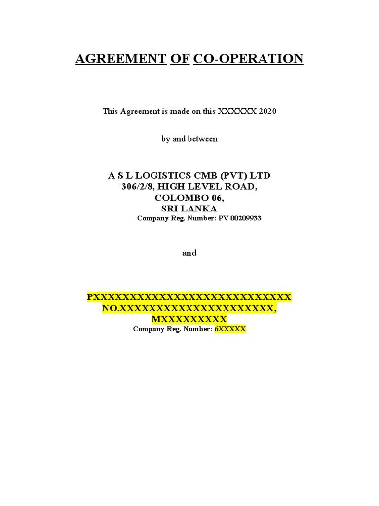 Agency Agreement - ASL - Final Format | PDF | Cargo | Indemnity