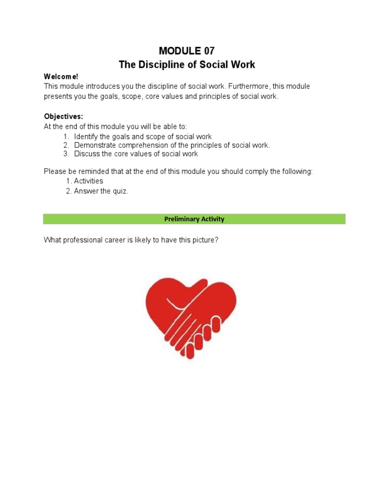 The Discipline of Social Work: Welcome! | PDF | Social Work | Nursing ...