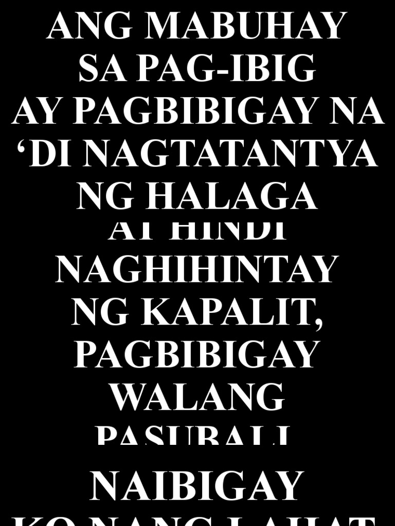 Ang Mabuhay Sa Pag-Ibig | PDF