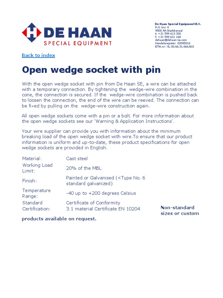 Open Wedge Socket With Pin: Back To Index | PDF | Machines | Equipment