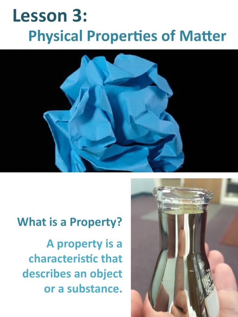 Physical Properties of Matter: Lesson 3 | PDF