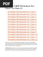 CBSE Class 9 Physics Worksheet - Force and Laws of Motion | PDF | Force ...