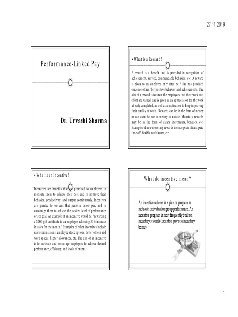 Performance Linked Incenti | PDF | Incentive | Piece Work