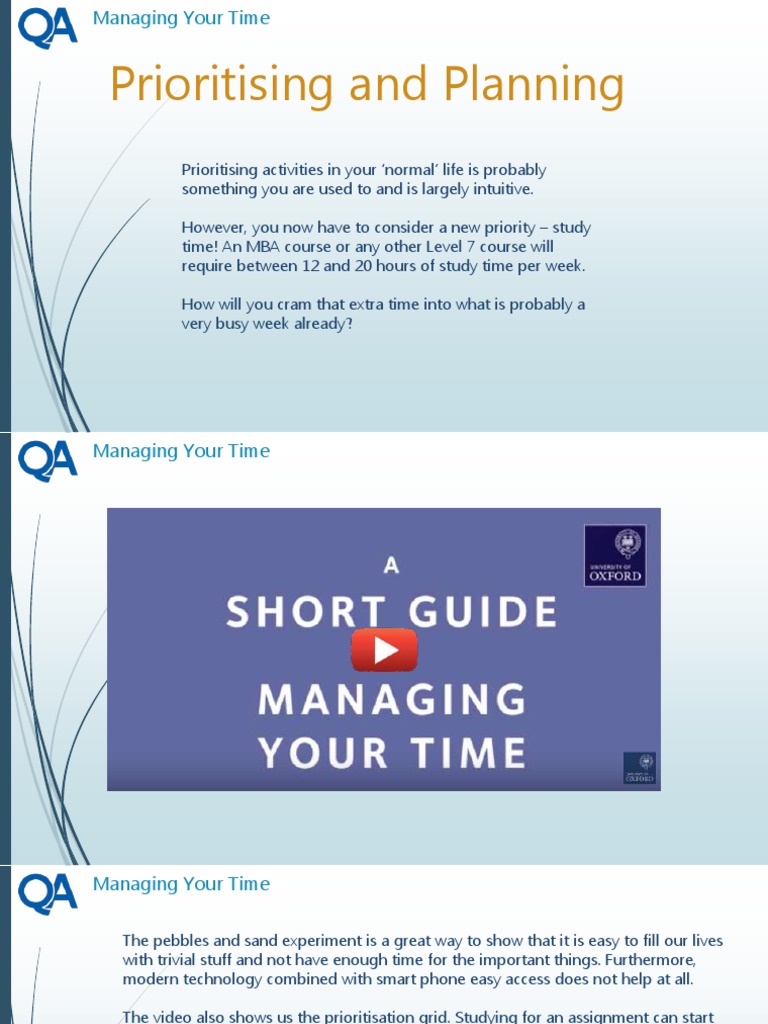 Prioritising and Planning | PDF