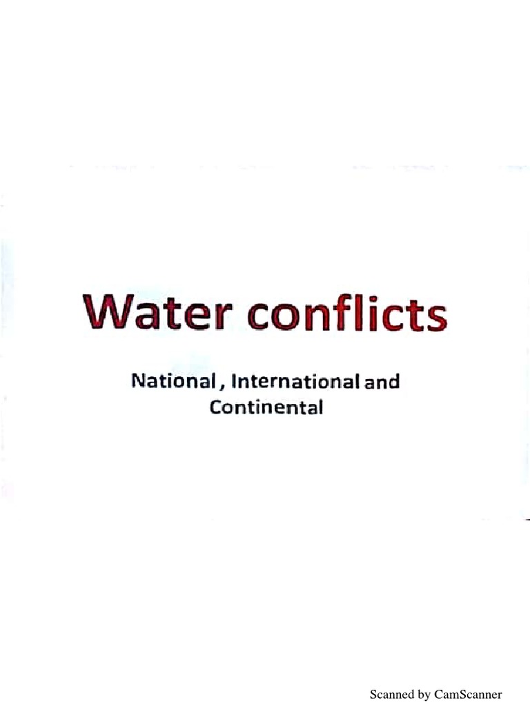Water Conflicts | PDF