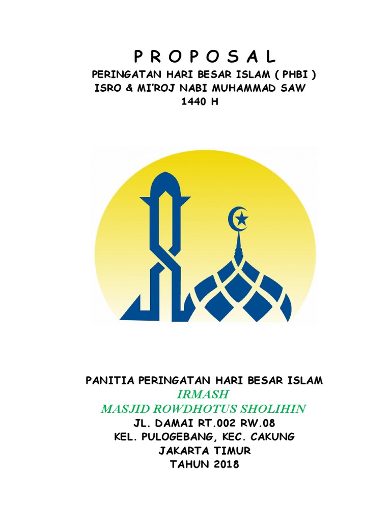 Cover Proposal Isro Mi'roj | PDF