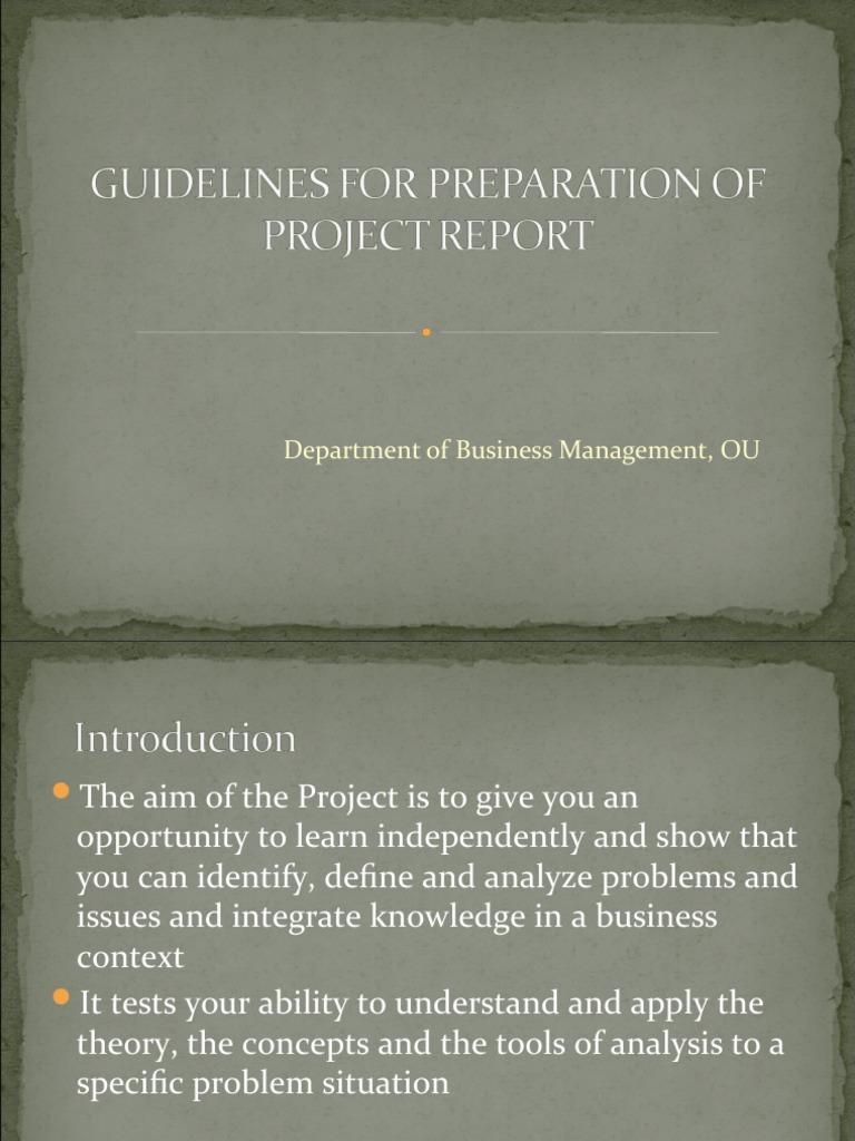Project Guidelines OU | PDF | Methodology | Science