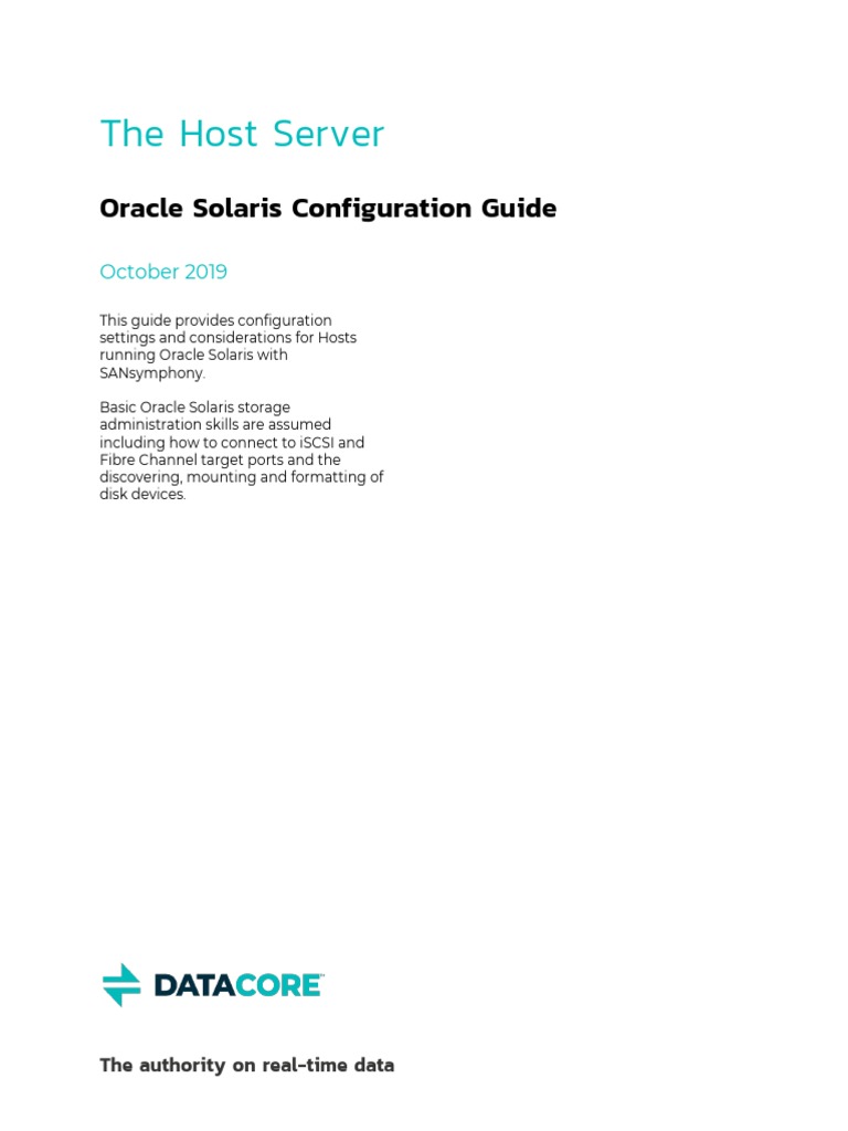 The Host Server Oracle Solaris Configuration Guide Pdf File System Replication Computing