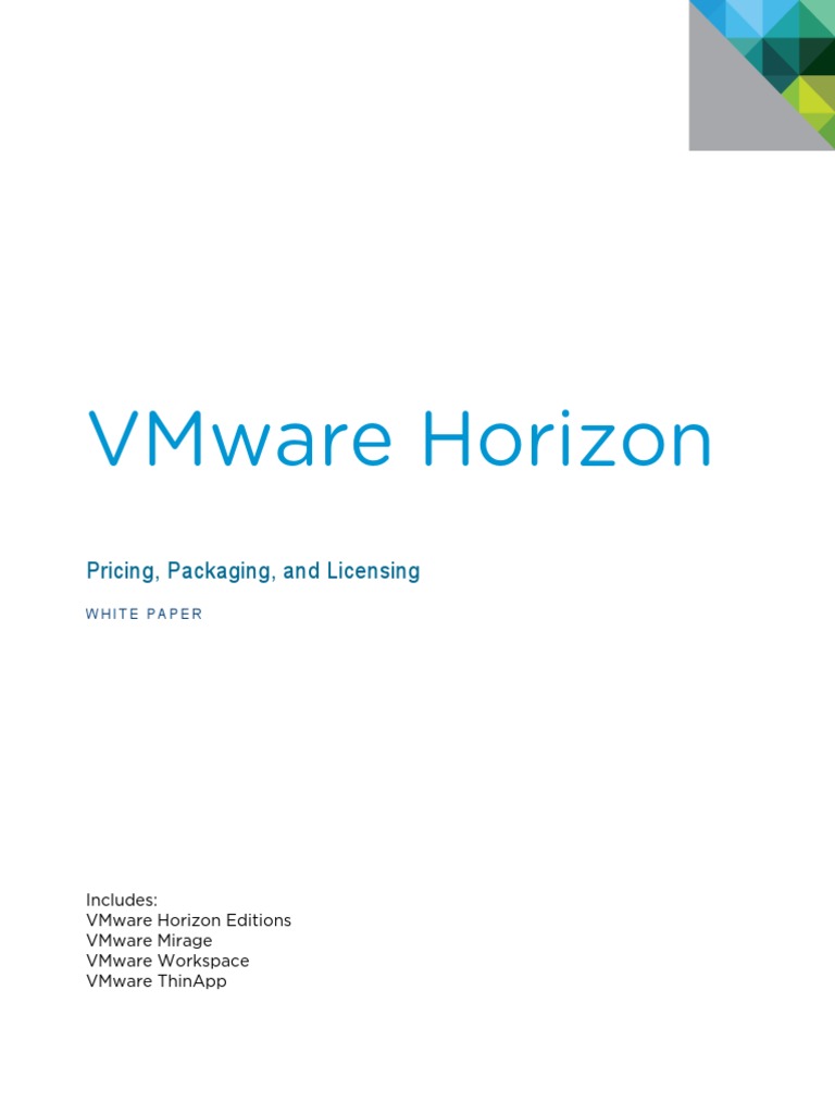VMware View Pricing Licensing and Upgrading White Paper | Download Free ...