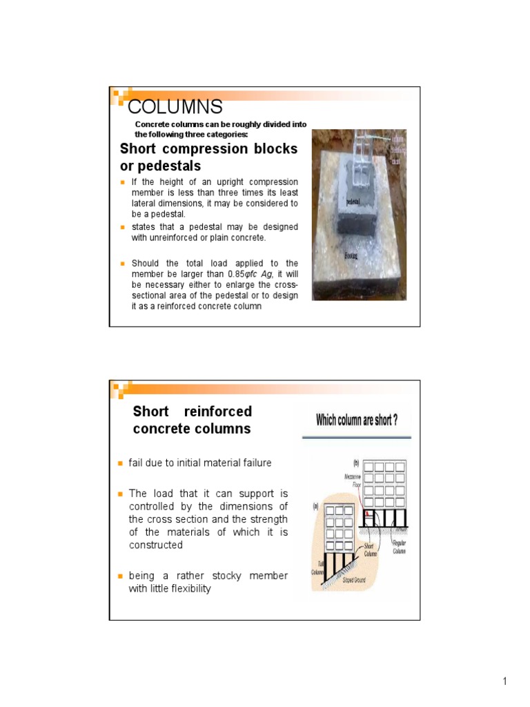 RCD Columns1 PDF | PDF | Column | Buckling