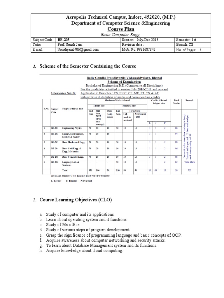 Sonali - Course - Plan | PDF | Cloud Computing | Computer Data Storage