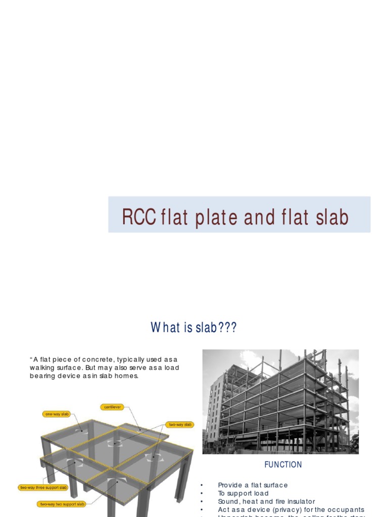 RCC Flat Plate and Flat Slab | PDF | Ceiling | Column