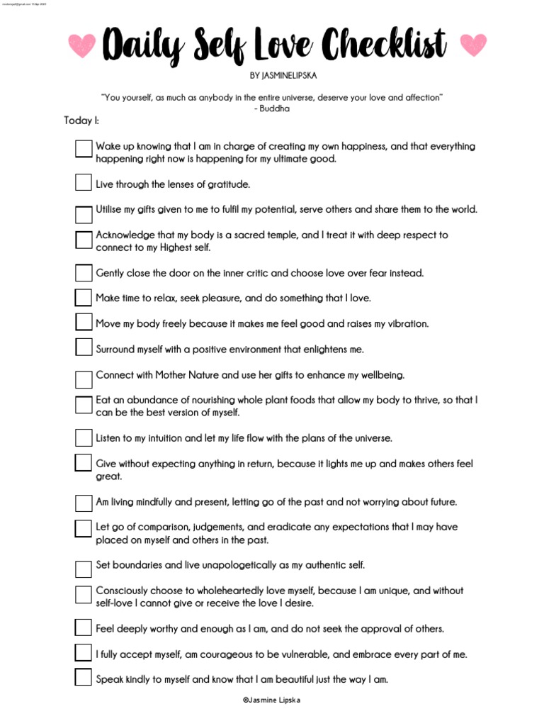 Self-Love Package by Jasmine Lipska | PDF | Metaphysics Of Mind ...