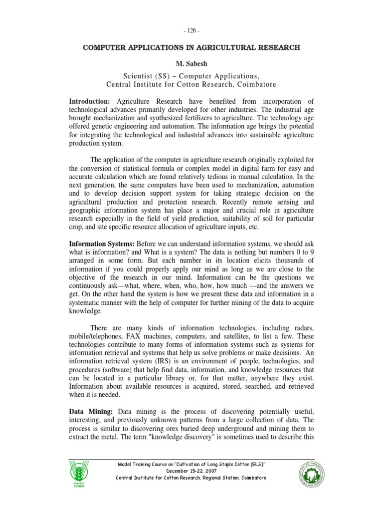 Application of Computers | PDF | Decision Support System | Geographic ...