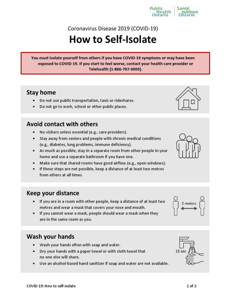 How To Self-Isolate PDF | PDF | Public Health | Clinical Medicine