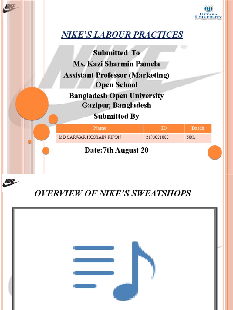 Nikes Labour Practices | PDF | Nike | Sweatshop