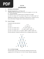 Ch. 8 The Binomial Expansion Cheat Sheet - Edexcel Maths A-Level - Year ...