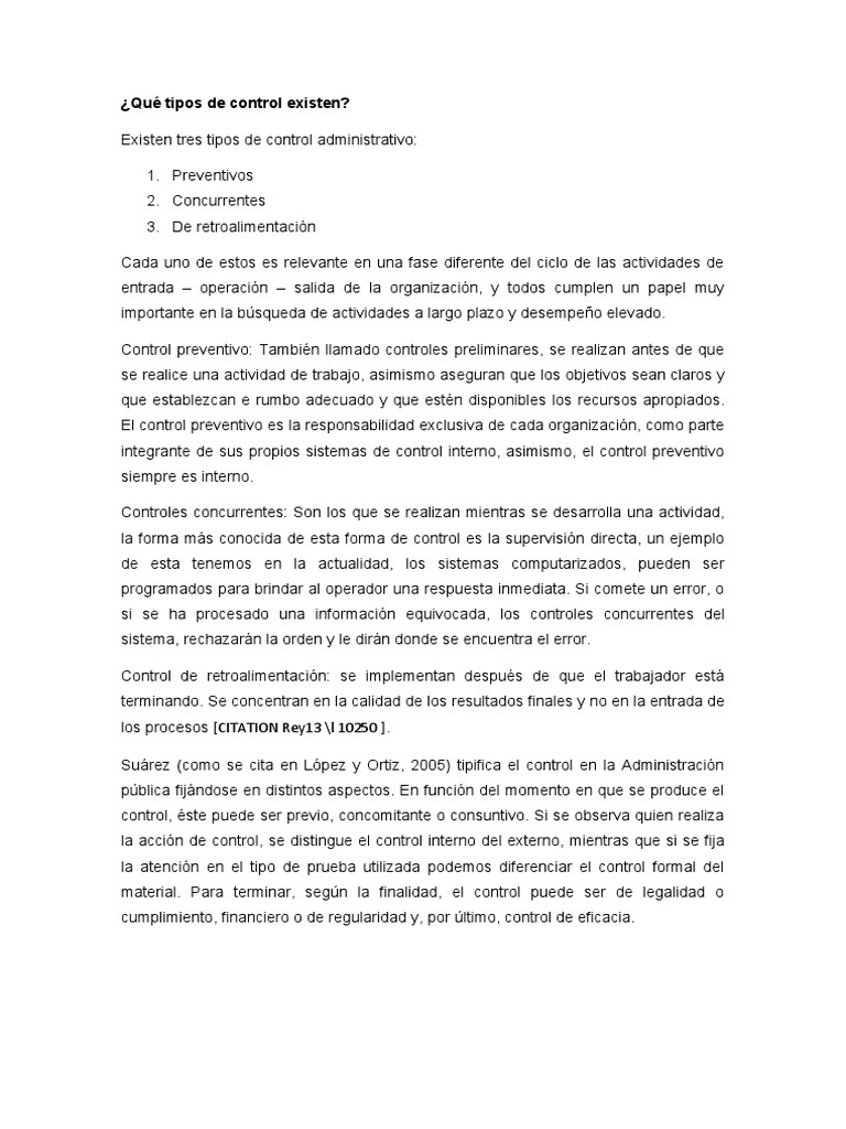 Tipos de Control | PDF