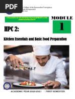 Kitchen Essentials and Basic Food Preparation | PDF