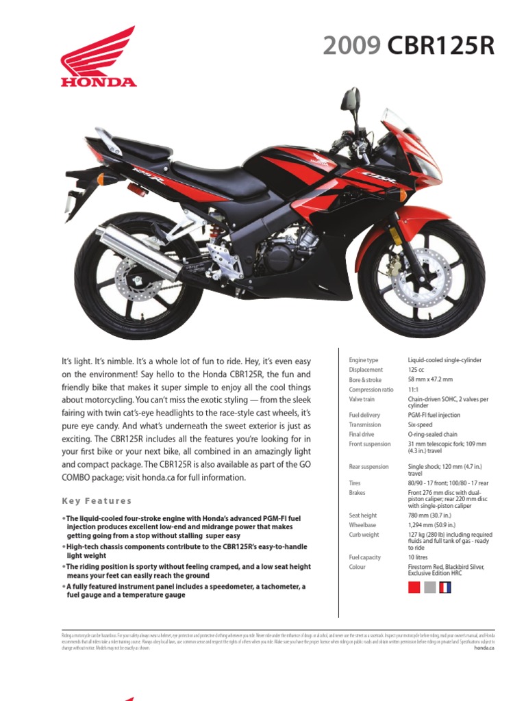 CBR125R Pgm-Fi | PDF | Motorcycle | Fuel Injection