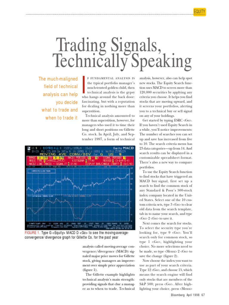 Trading Signals, Technically Speaking | PDF | Moving Average ...