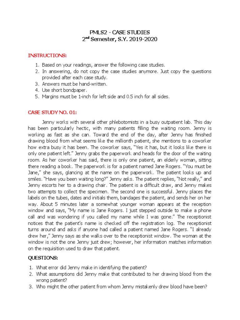 Case Studies & Lab Activities | PDF | Clinical Medicine | Medical ...