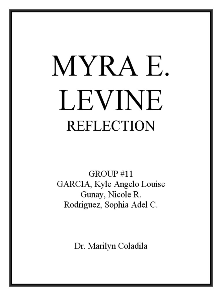 Myra Levine Reflection | PDF | Nursing | Adaptation