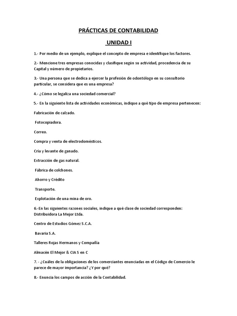 Prácticas de Contabilidad 6 y 7 | PDF