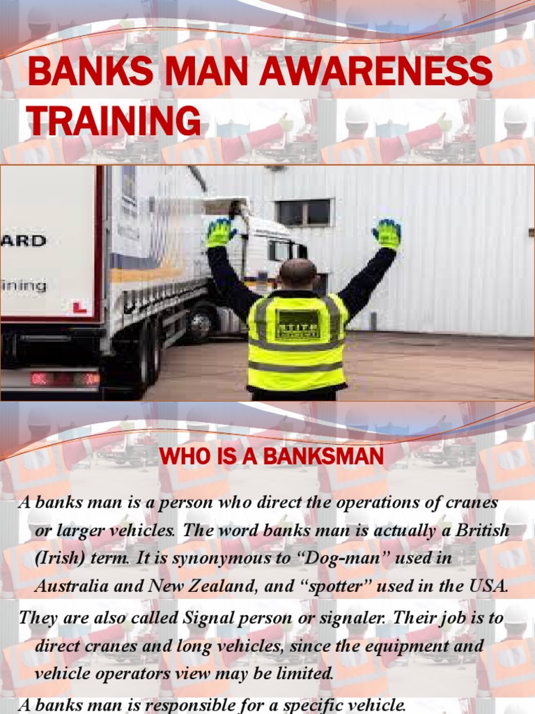 Banksman Safety Training Overview | PDF | Forklift | Vehicles