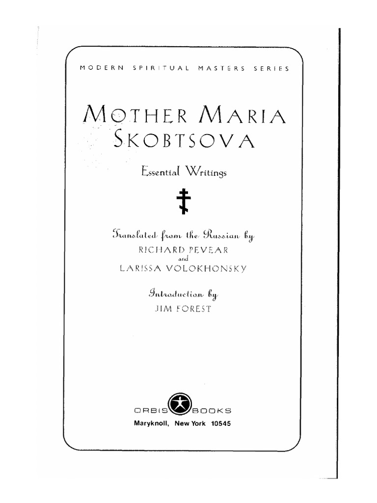 Maria Skobtsova Essential Writings | PDF