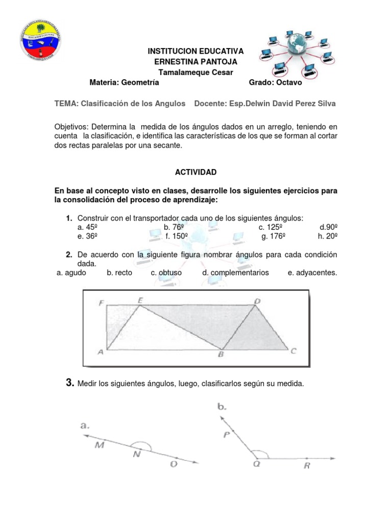Guia 1 Clasificación de Los Angulos | PDF
