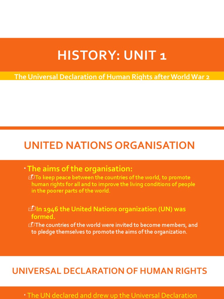 Universal Declaration of Human Rights Post-WWII | PDF | Human Rights | Egalitarianism