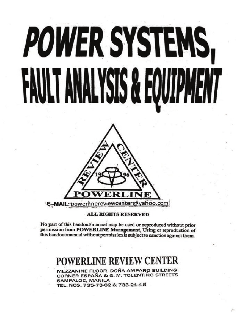 Power Systems, Fault Analysis & Equipment | PDF
