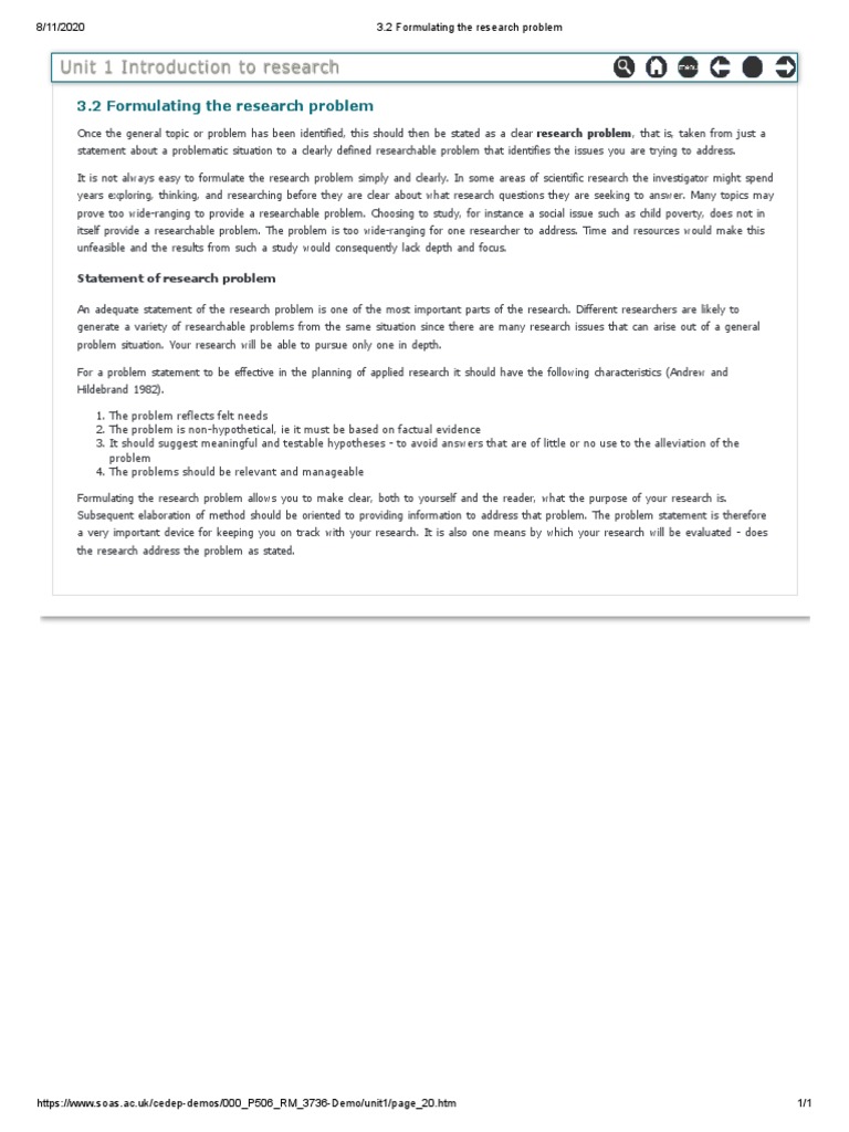 3.2 Formulating The Research Problem | PDF | Inquiry | Scientific Method
