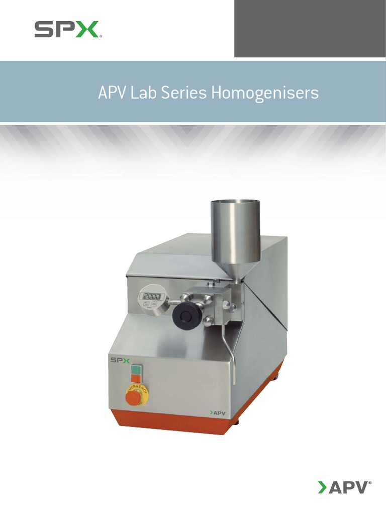 APV Lab Series Homogenisers | PDF | Emulsion | Laboratories
