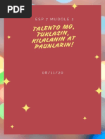 Talento at Kakayahan Activity Sheet | PDF