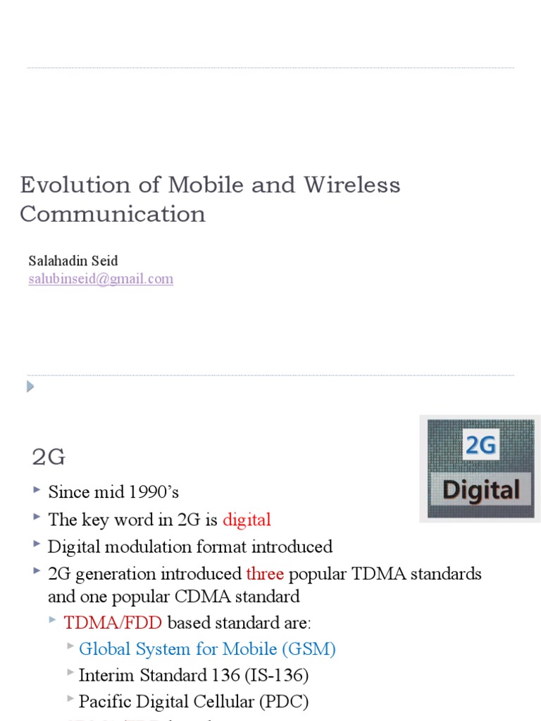 1 - 2 Evolution - 2G - GSM | PDF | Gsm | Cellular Network