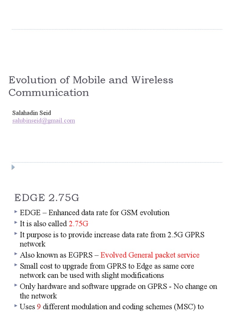 Evolution of Mobile Communication: From 2G EDGE to 3G and Beyond | PDF