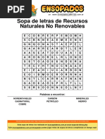 Sopa de Letras de El Ciclo Del Agua 1 | PDF