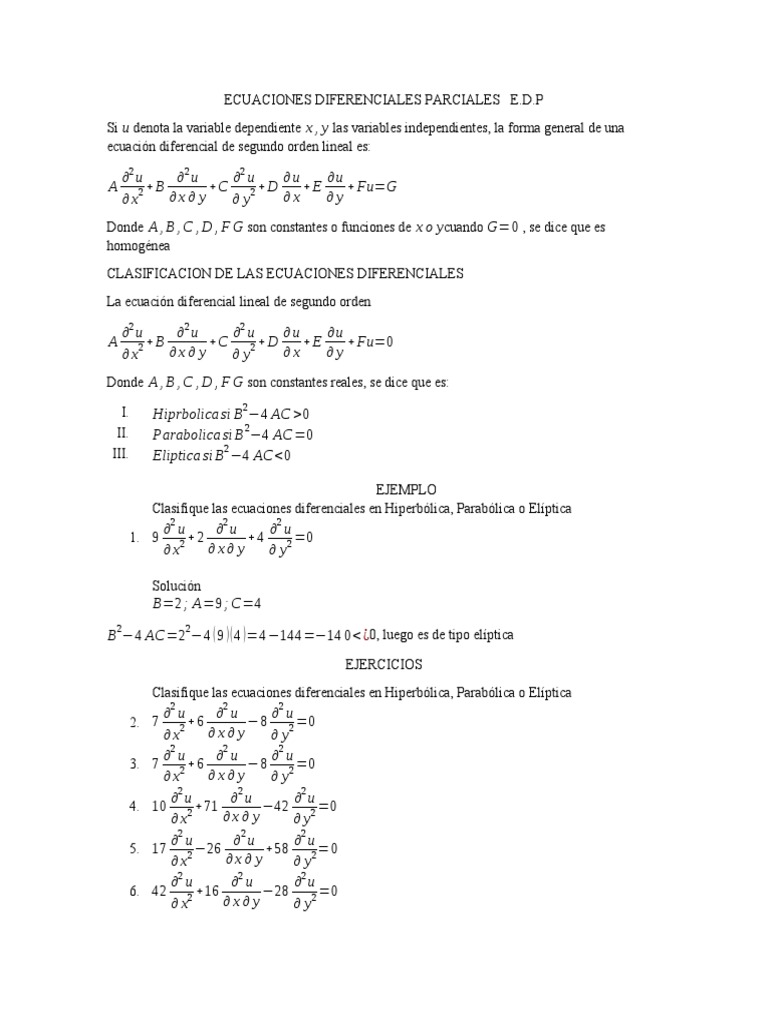Ecuaciones Diferenciales Parciales 14 | PDF | Ecuación diferencial parcial | Tarifas
