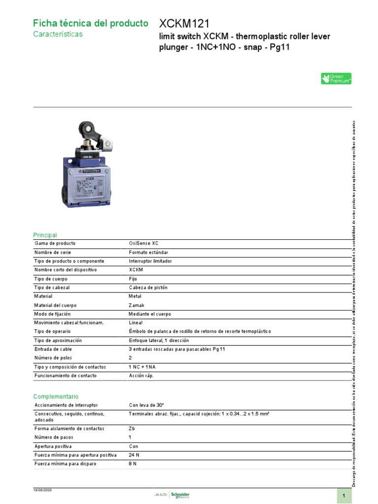 Osiswitch XCKM121 PDF | PDF | Ingenieria Eléctrica | Science