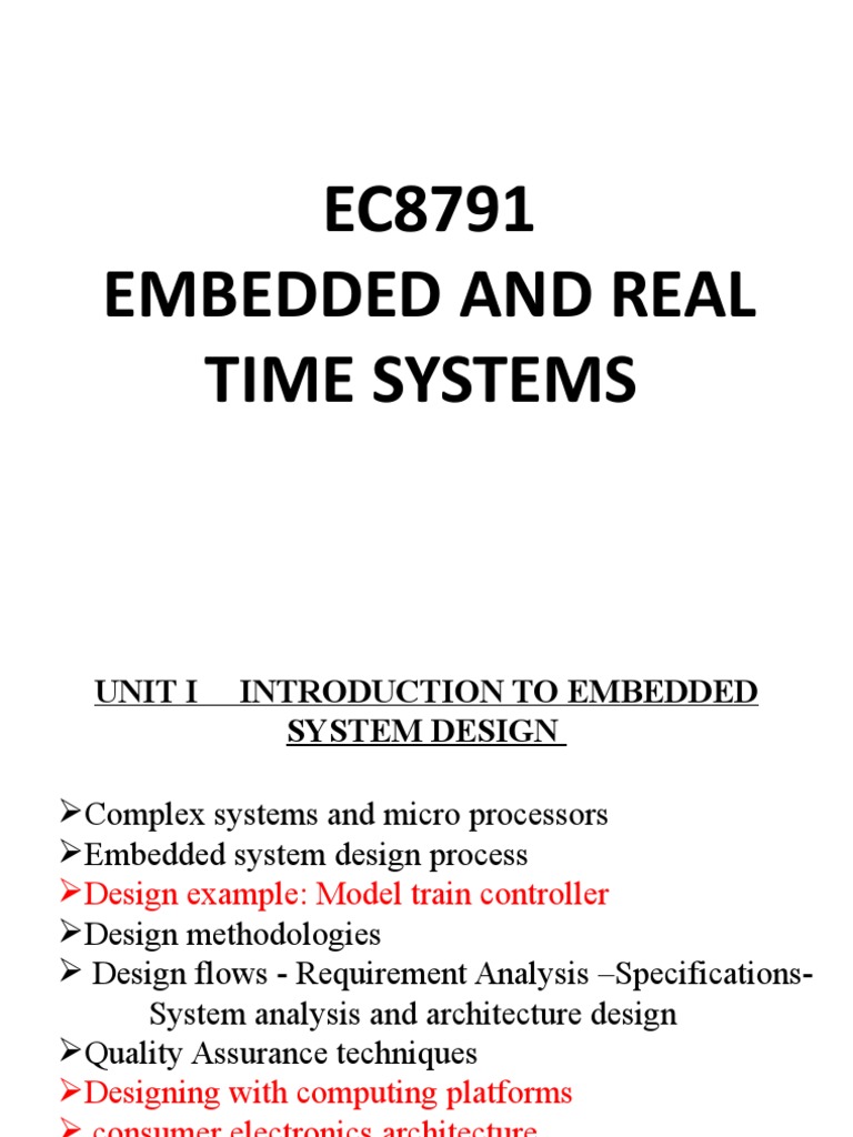 Embedded Systems Design Overview | PDF | Embedded System | Central ...