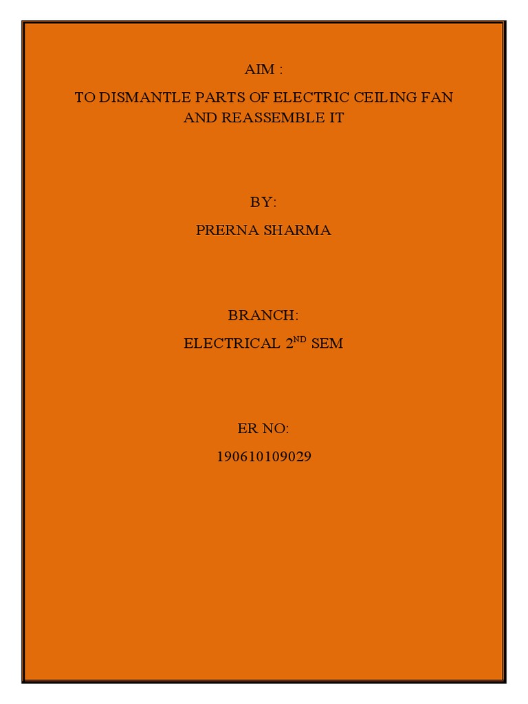 Ceiling Fan | PDF | Electric Motor | Air Conditioning