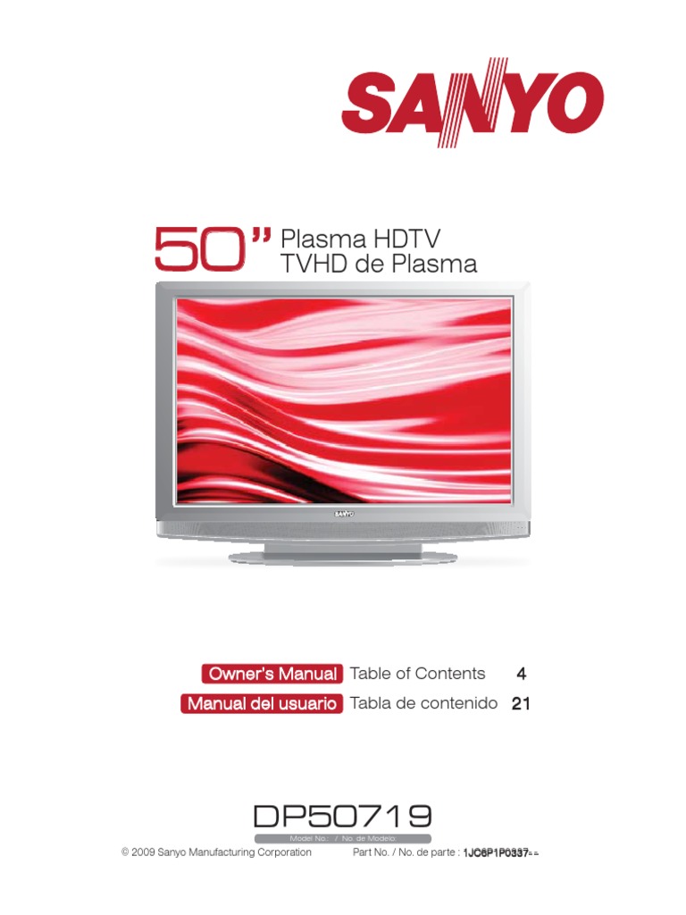 Plasma HDTV TVHD de Plasma: For Assistance: Visit Our Web Site | PDF ...