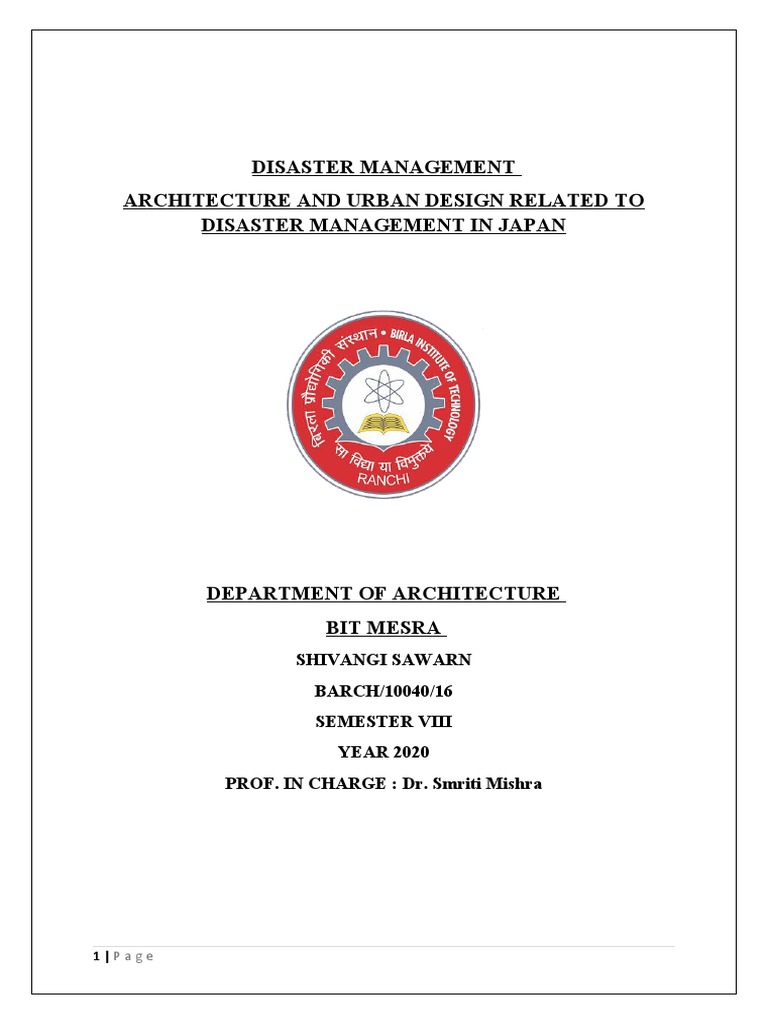 DISASTER MANAGEMENT Word Report | PDF | Natural Disasters | Emergency ...