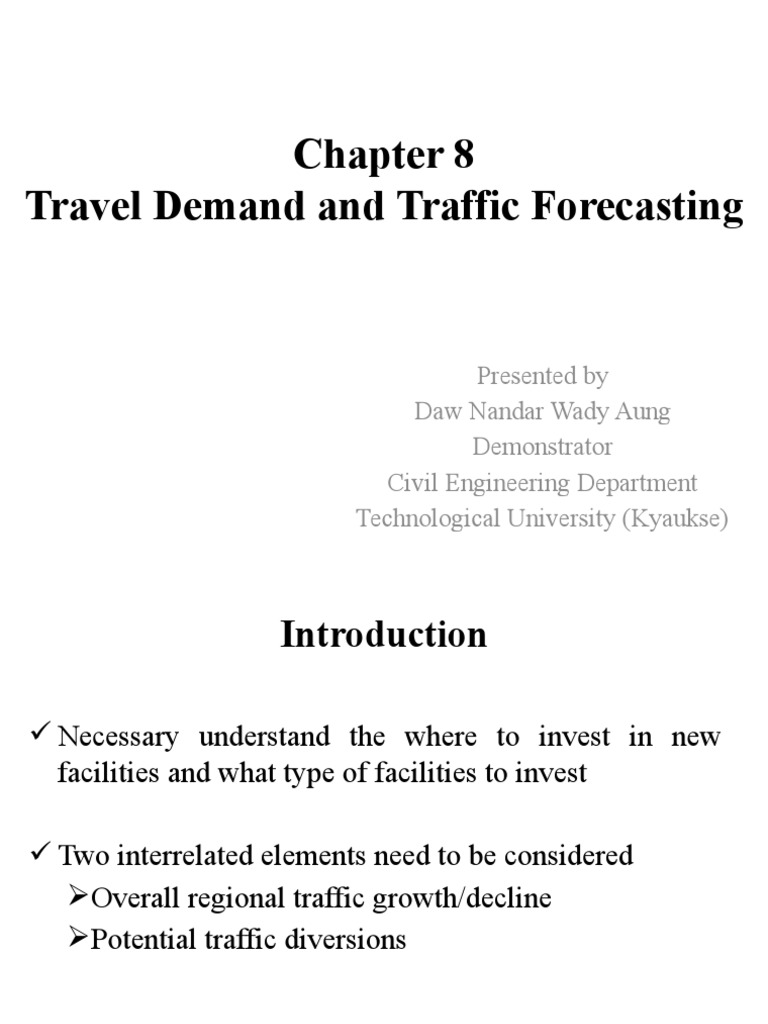 Travel Demand and Traffic Forecasting | Download Free PDF | Poisson ...