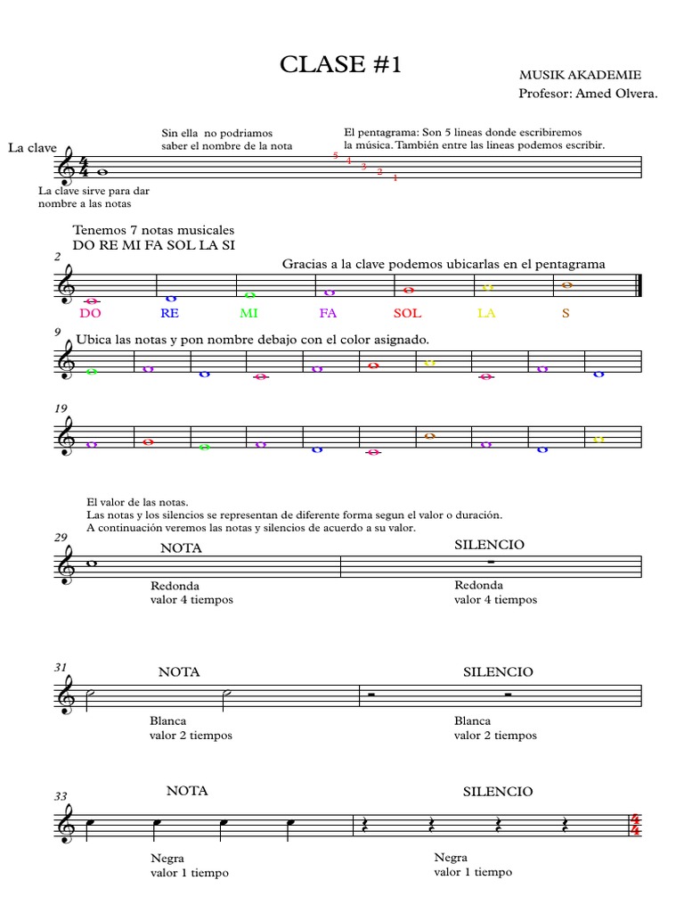 Clase #1 Solfeo | PDF | Clave | Poética
